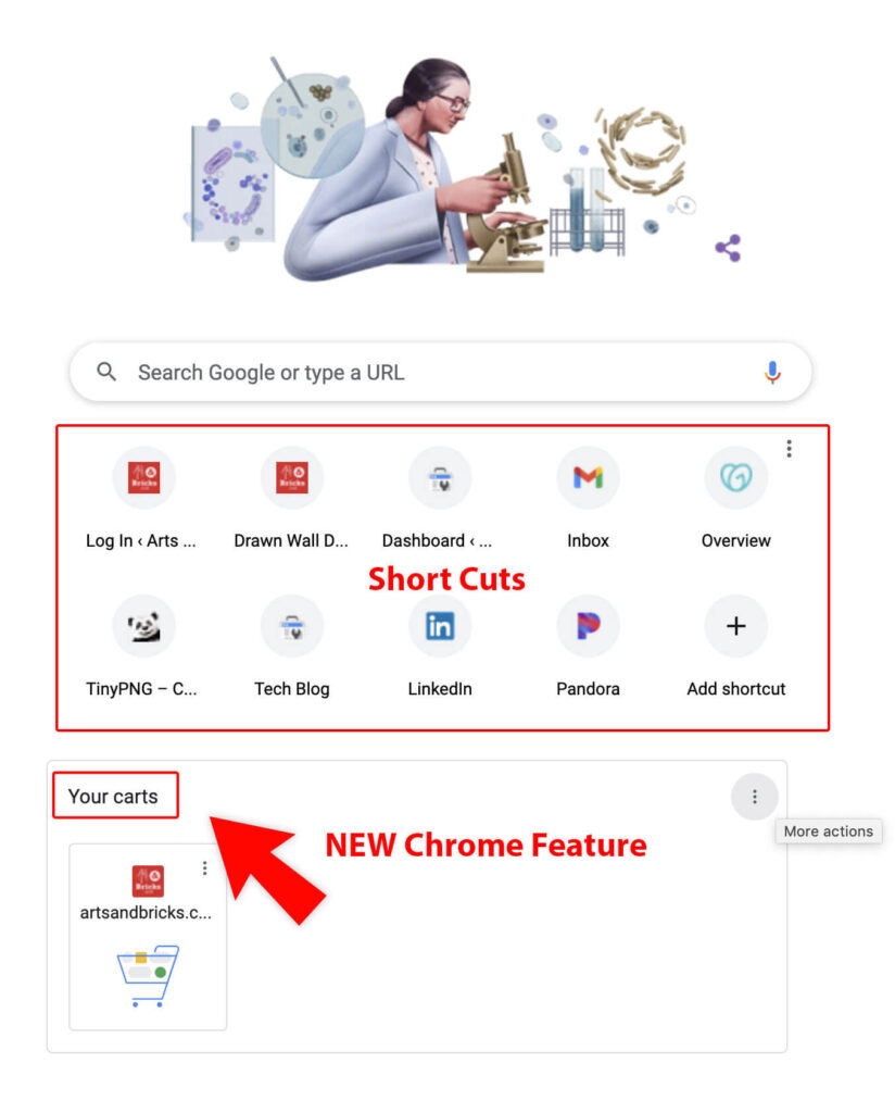 Google Chrome Start Page Now Shows Abandoned Carts | Designer to Fullstack