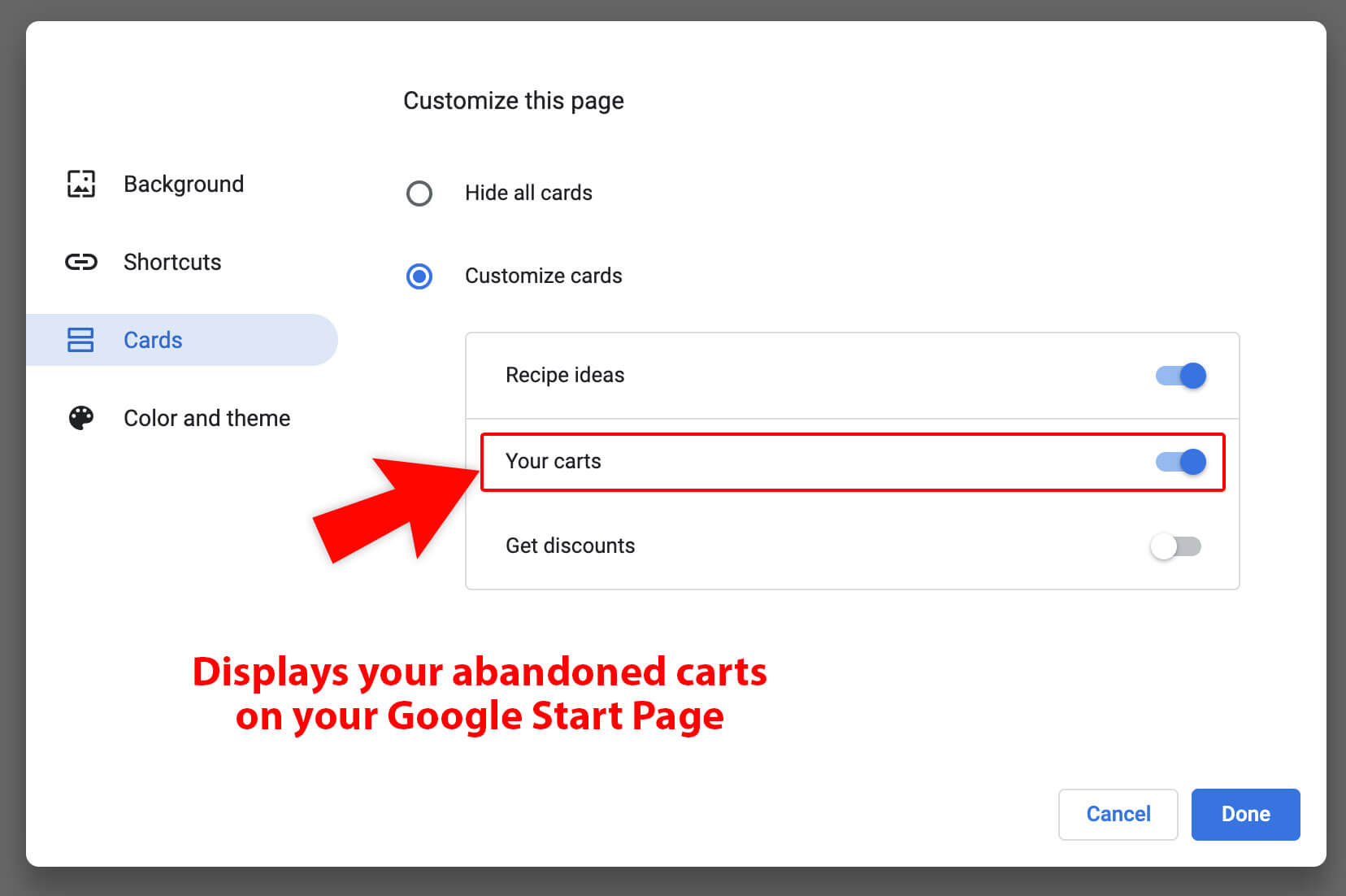 Google Chrome Start Page Now Shows Abandoned Carts | Designer to Fullstack