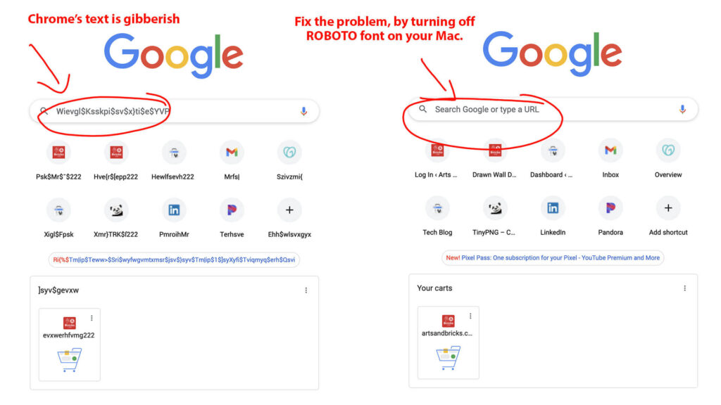 Fix gibberish text in Google Chrome on your Mac | Designer to Fullstack