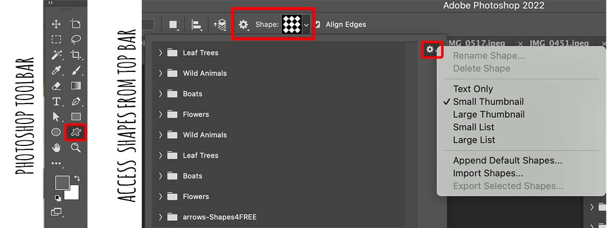 Add custom shape arrows to PhotoShop | Designer to Fullstack