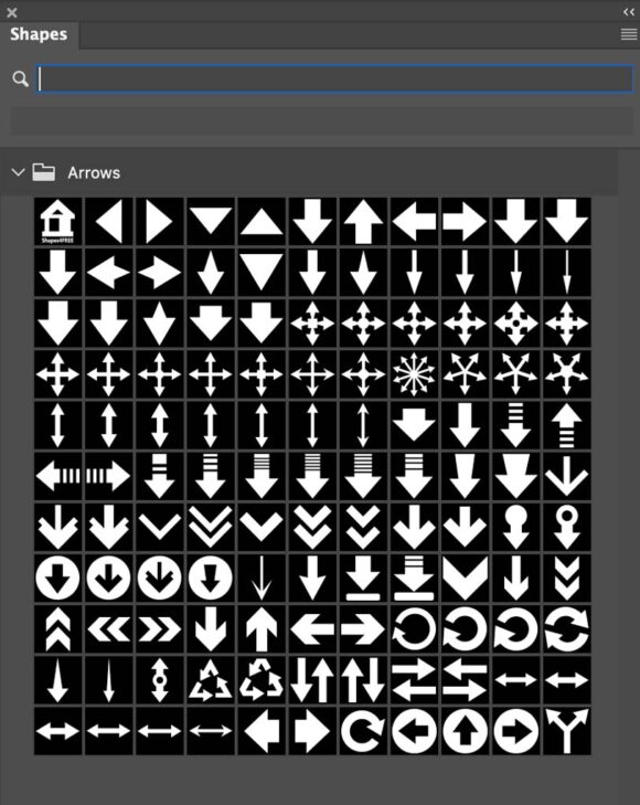Add custom shape arrows to PhotoShop | Designer to Fullstack