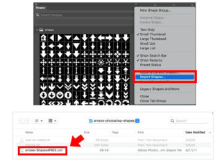 Add custom shape arrows to PhotoShop | Designer to Fullstack