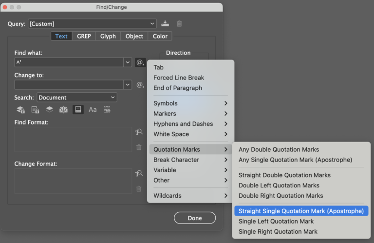 Typographer’s Quotes in InDesign | Designer to Fullstack