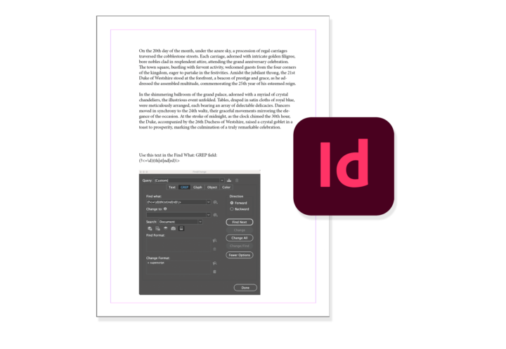 Find and Replace Ordinal Numbers using Superscript in InDesign ...