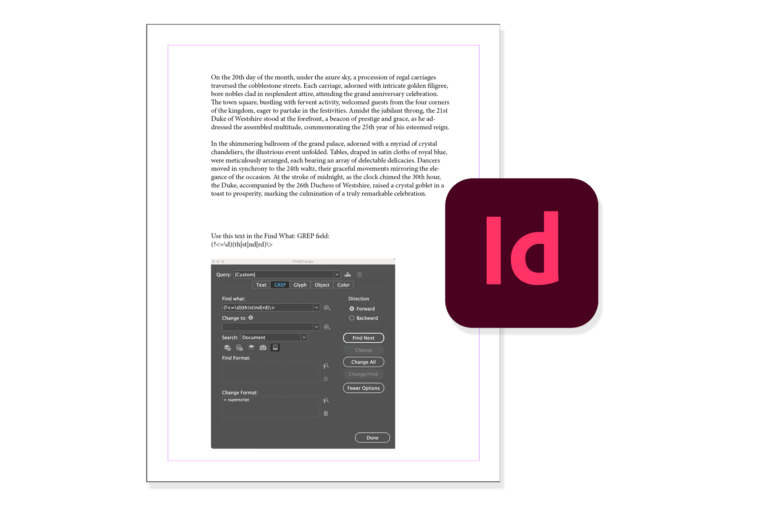 Find and Replace Ordinal Numbers using Superscript in InDesign ...