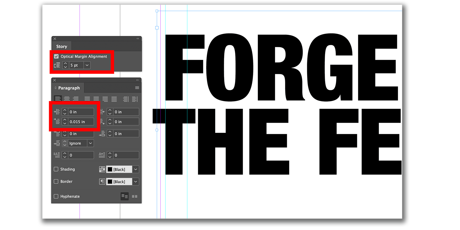 InDesign Text Left Alignments | Designer to Fullstack